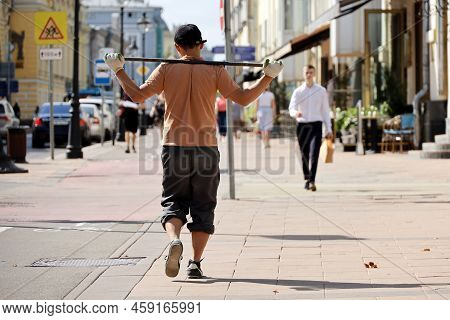 Worker Crowbar On His Image & Photo (Free Trial) | Bigstock