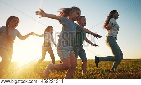 Kids Run Park Sunset. Image & Photo (Free Trial) | Bigstock