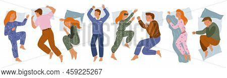 People Sleep Poses. Vector & Photo (Free Trial) | Bigstock