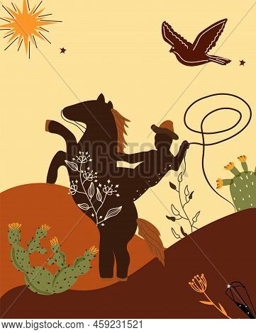 Wild West Poster Vector & Photo (Free Trial) | Bigstock