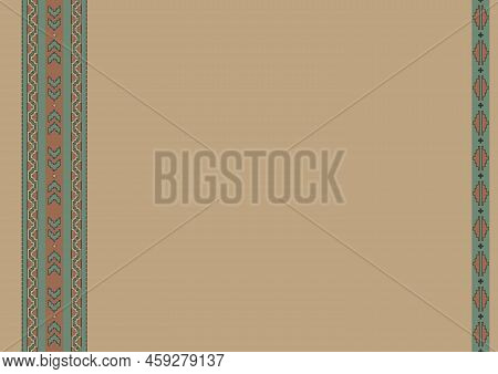 Ethnic Tribal Pattern Background With Copy Space For Text. Mexican ...