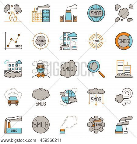 Smog Icons Collection Vector & Photo (Free Trial) | Bigstock