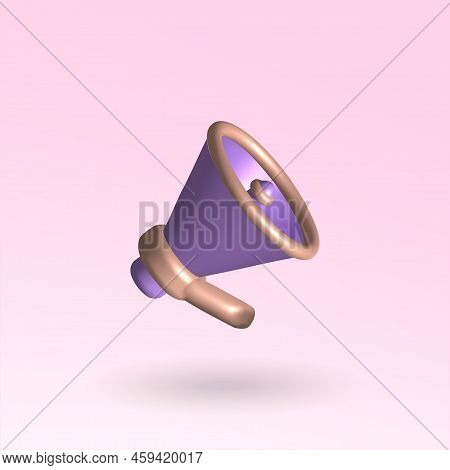 Megaphone 3d Icon. Vector & Photo (Free Trial) | Bigstock