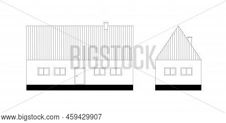 Hus Tegning Stroke Vector & Photo (Free Trial) | Bigstock