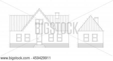 Hus Tegning Stroke Vector & Photo (Free Trial) | Bigstock