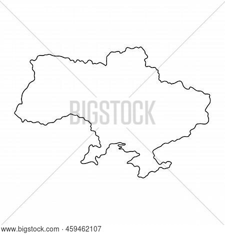 Outline Map Ukraine. Vector & Photo (Free Trial) | Bigstock