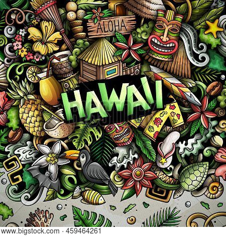 Hawaii Cartoon Vector Vector & Photo (Free Trial) | Bigstock