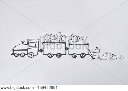 Hand Drawn Train Full Image & Photo (Free Trial) | Bigstock