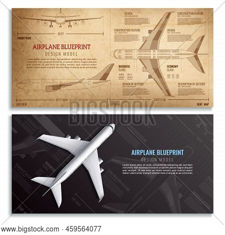 Airplane Blueprint Vector & Photo (Free Trial) | Bigstock