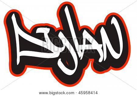Dylan Graffiti Font Vector & Photo (Free Trial) | Bigstock