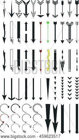 Arrows Big Black Set Vector & Photo (Free Trial) | Bigstock