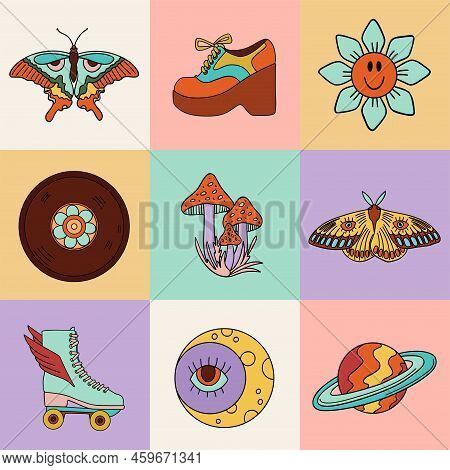Illustration Set 60s Vector & Photo (Free Trial) | Bigstock
