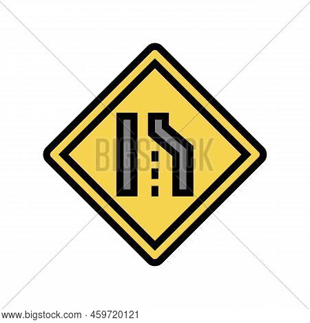 Lane Road Sign Color Vector & Photo (Free Trial) | Bigstock