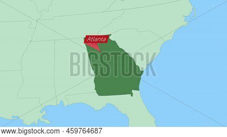 Map Georgia Pin Vector & Photo (Free Trial) | Bigstock