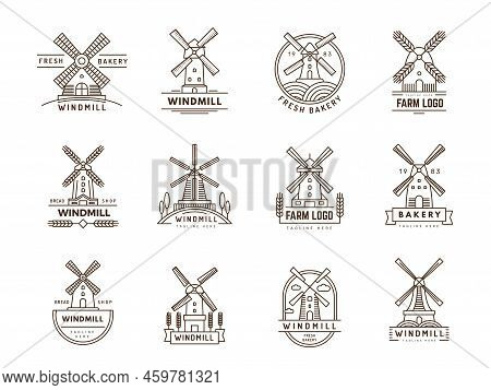 Windmill Badges. Vector & Photo (Free Trial) | Bigstock