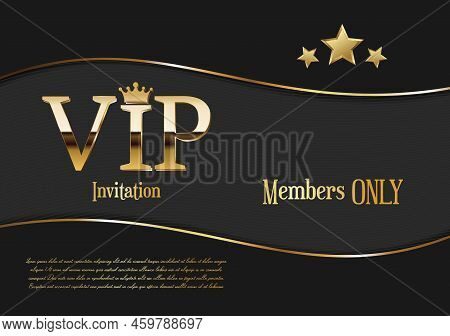 Golden Vip Invitation Vector & Photo (Free Trial) | Bigstock