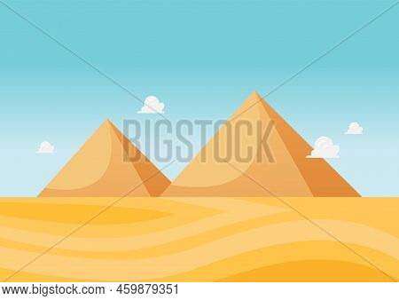 Great Pyramids Desert Vector & Photo (Free Trial) | Bigstock