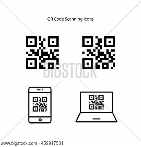 Qr Code Icon Isolated Vector & Photo (Free Trial) | Bigstock