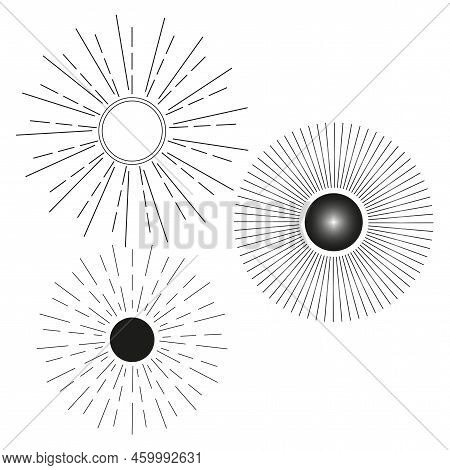 Black White Sun Ball Vector & Photo (Free Trial) | Bigstock