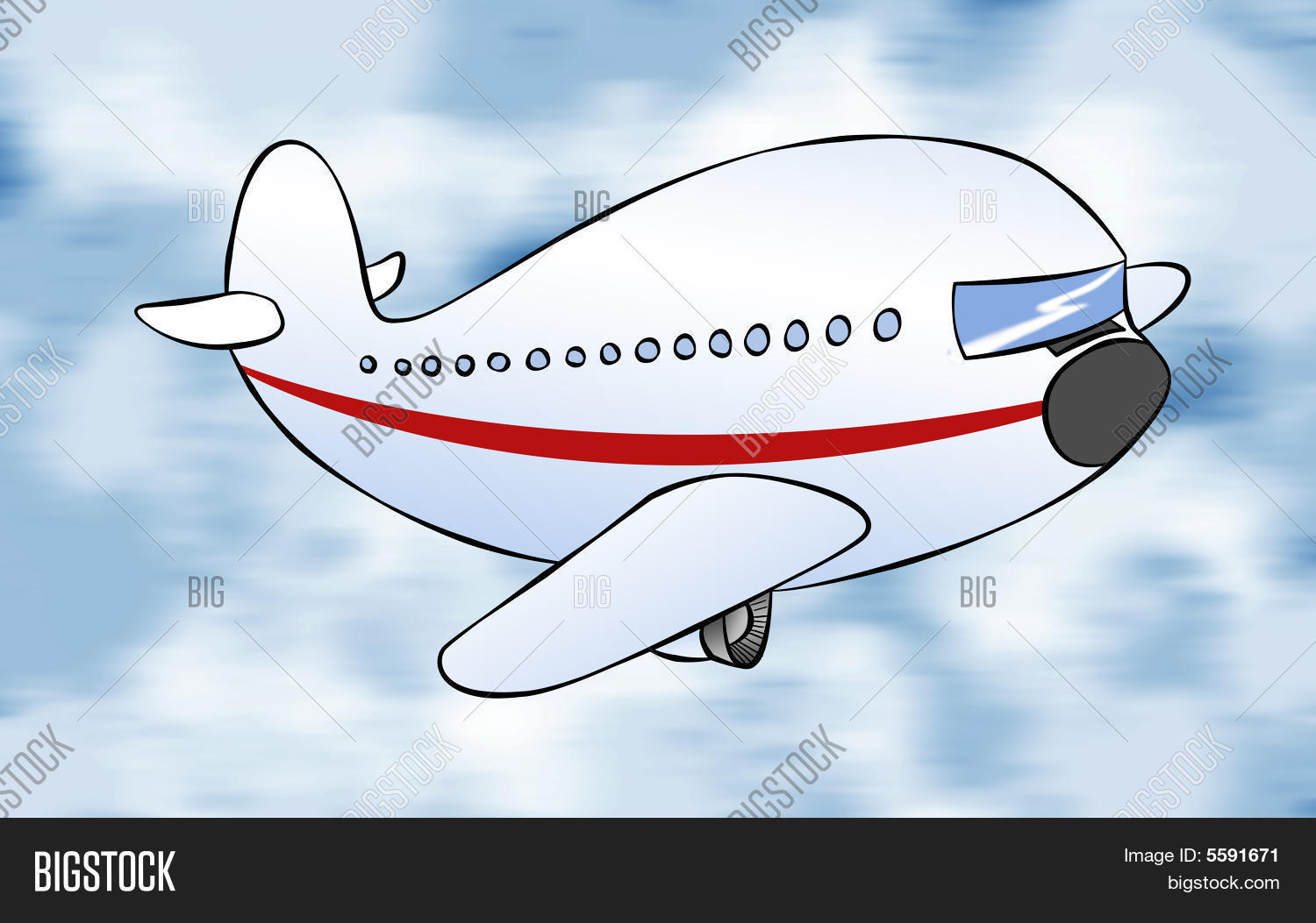 Cartoon Passenger Jet Image & Photo (Free Trial) | Bigstock