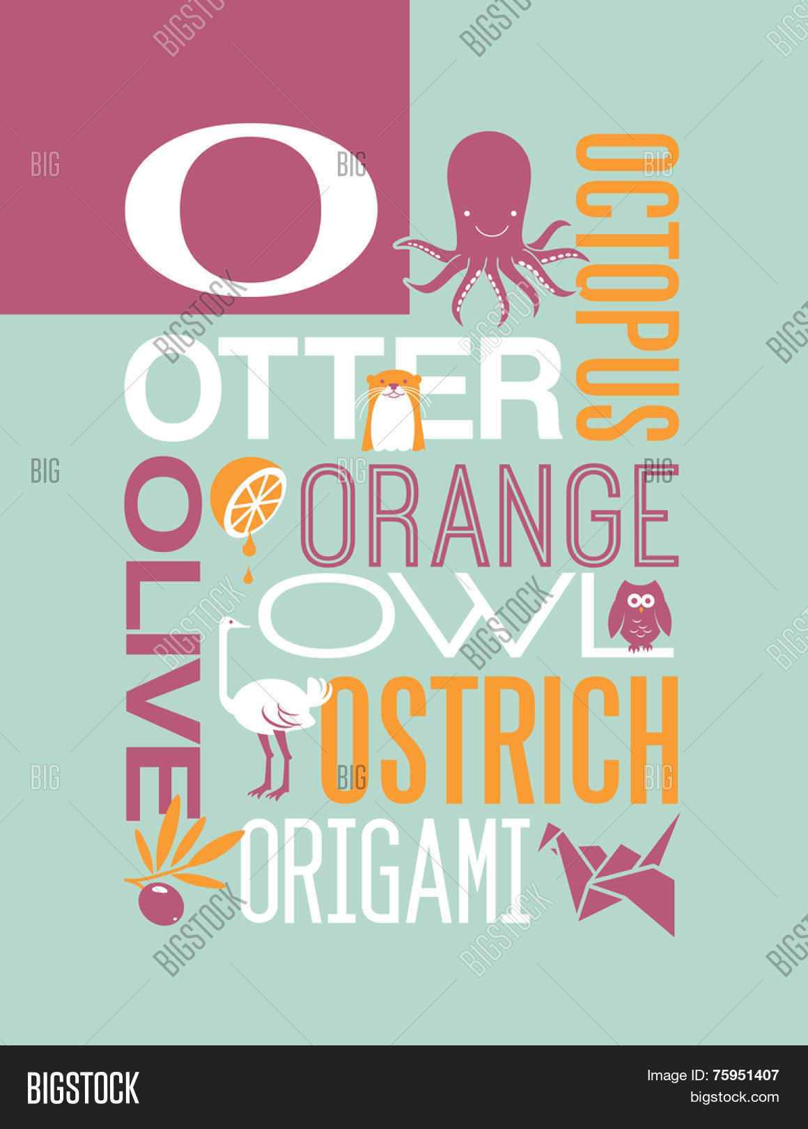 Letter O Words Vector & Photo (Free Trial) | Bigstock