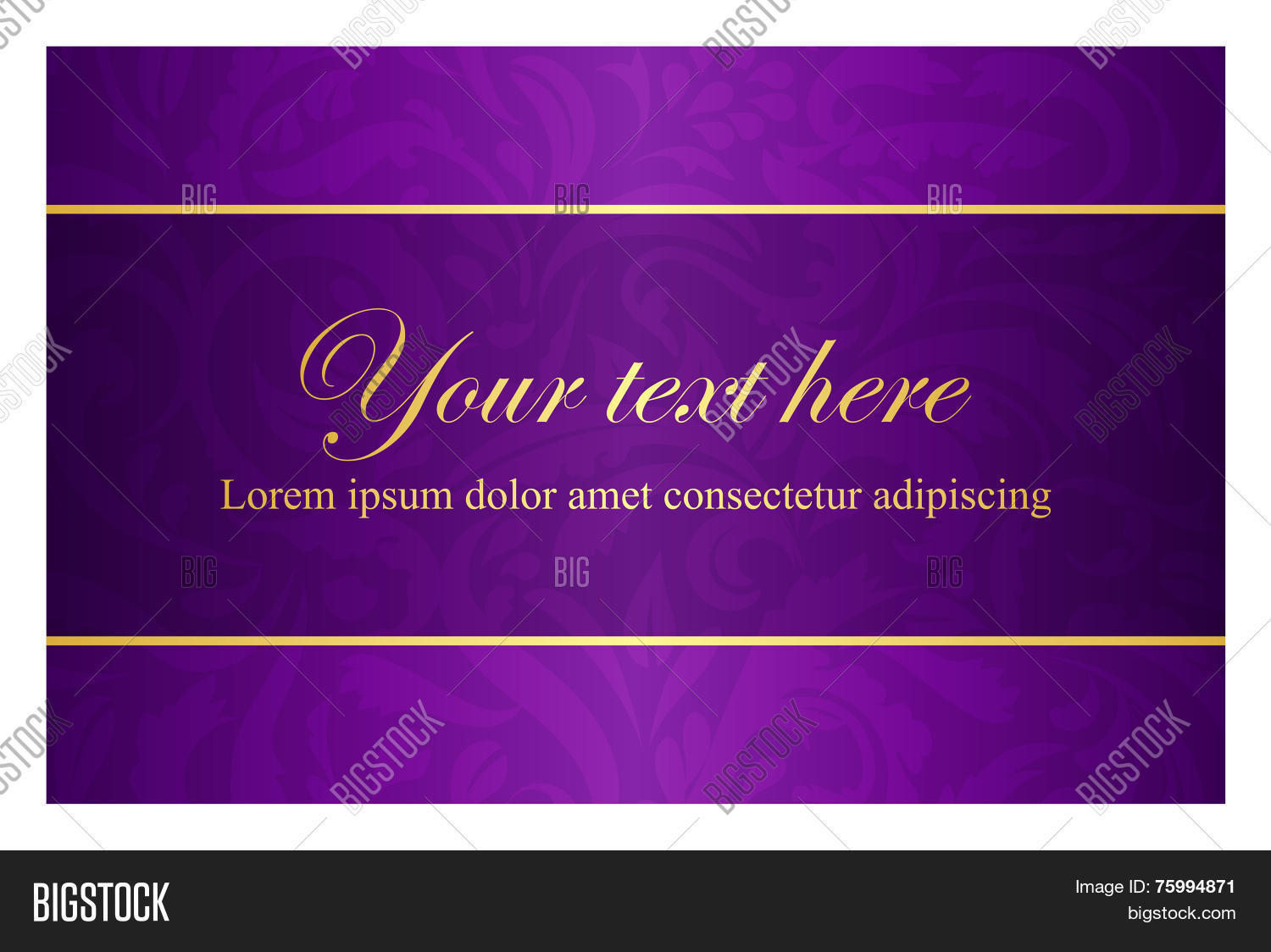Purple Card Vintage Vector & Photo (Free Trial) | Bigstock
