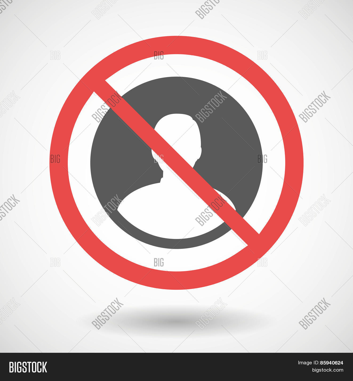 Forbidden Signal Male Vector & Photo (Free Trial) | Bigstock