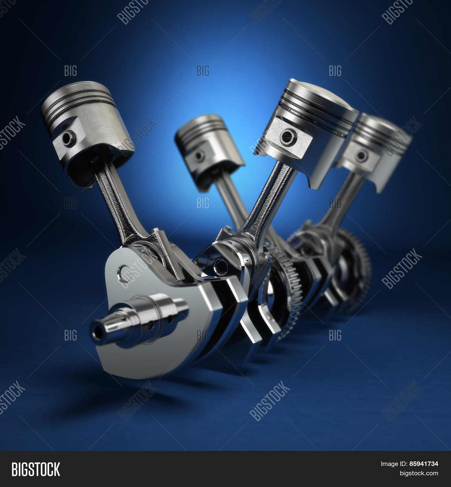 V4 Engine Pistons Cog Image & Photo (Free Trial) | Bigstock