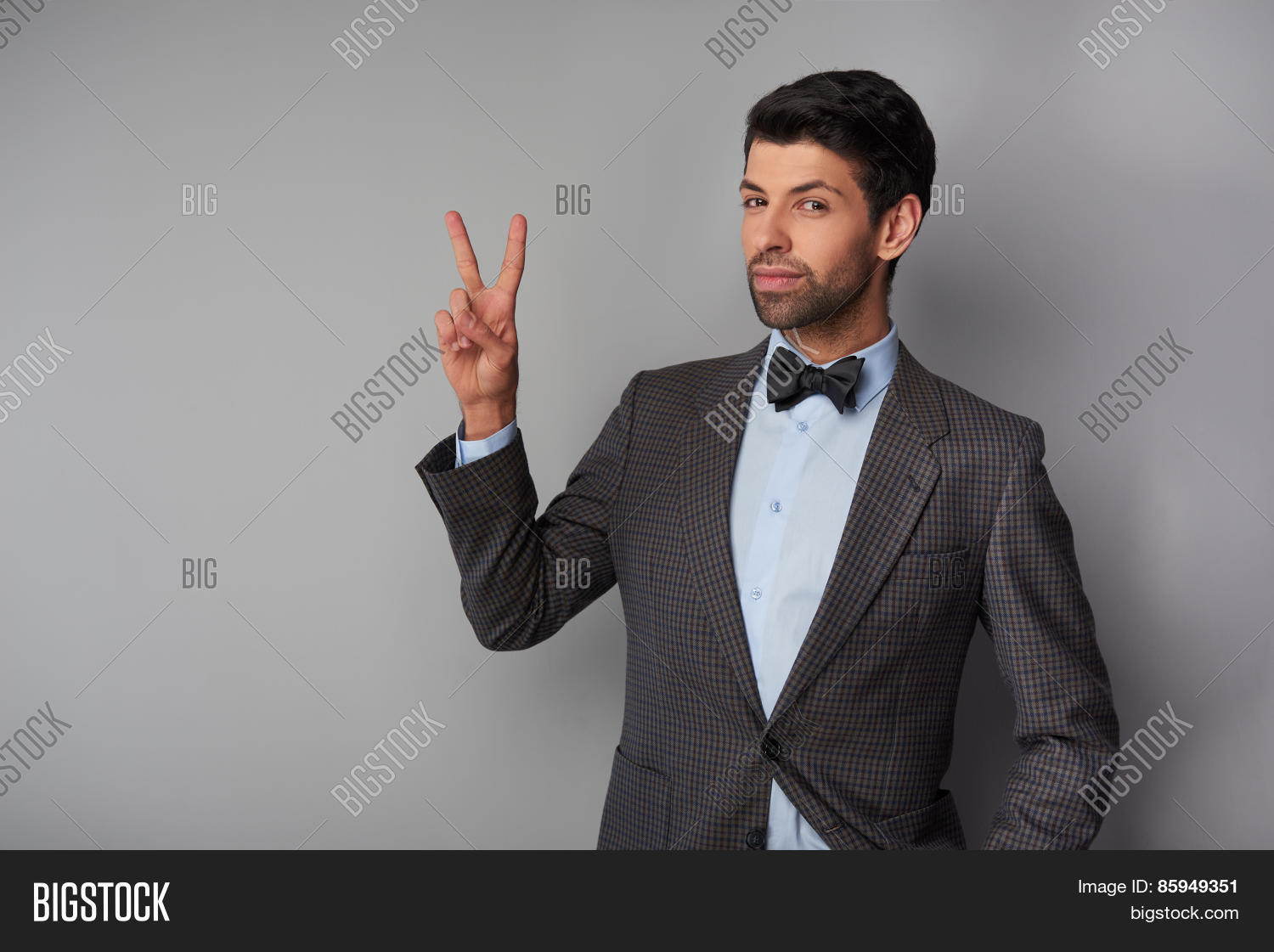 Man Showing Victory Image & Photo (Free Trial) | Bigstock
