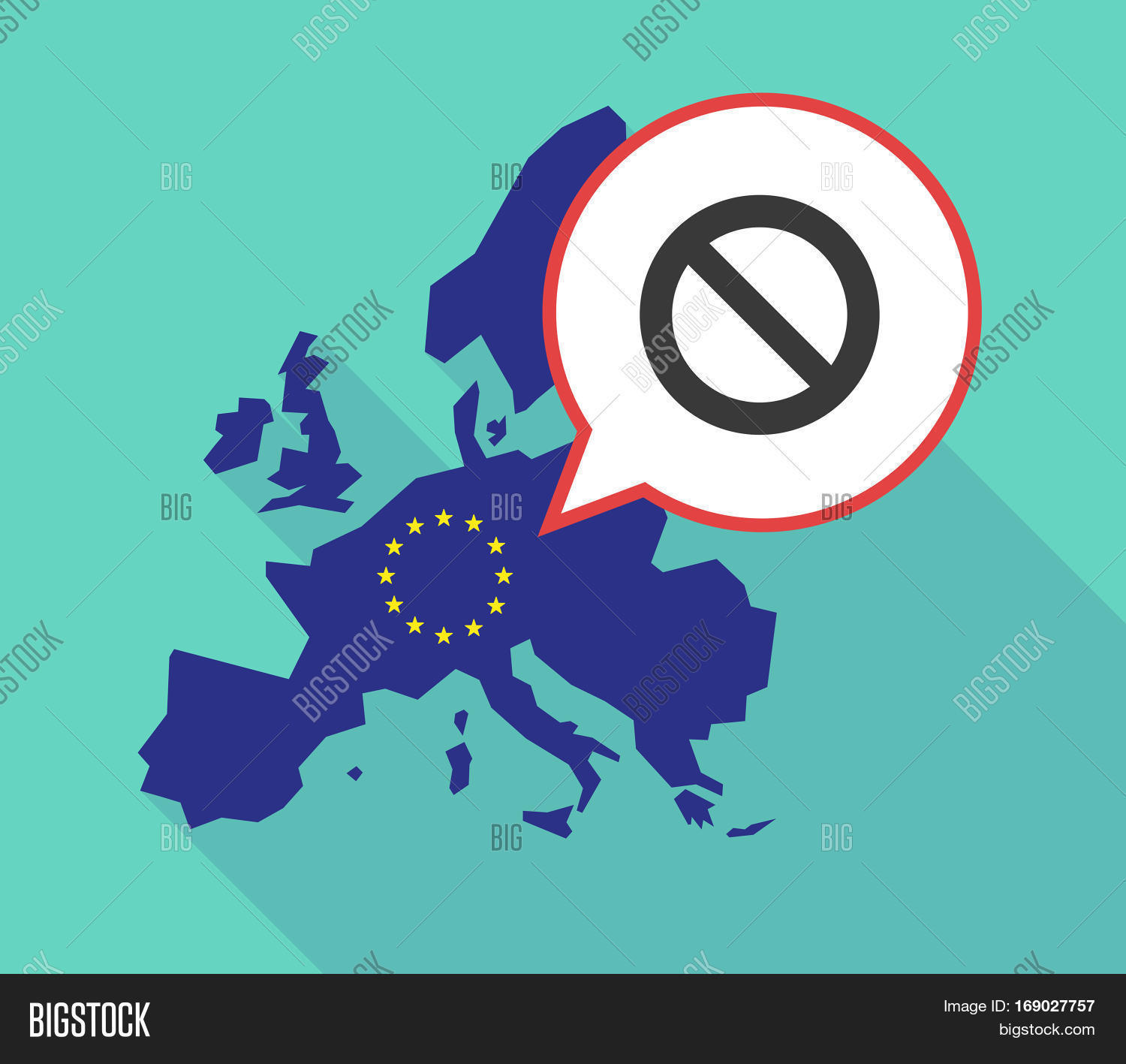Map Eu Map Forbidden Vector & Photo (Free Trial) | Bigstock
