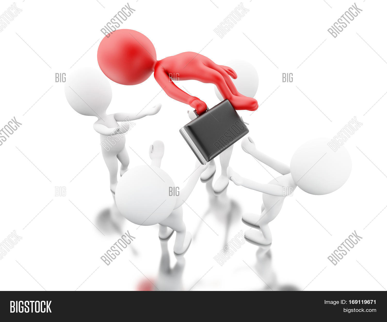 3D White People Red Image & Photo (Free Trial) | Bigstock