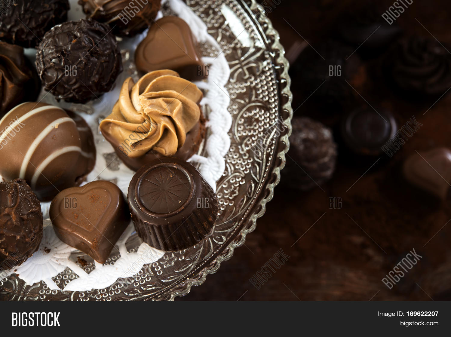 Chocolate Pralines On Image & Photo (Free Trial) | Bigstock