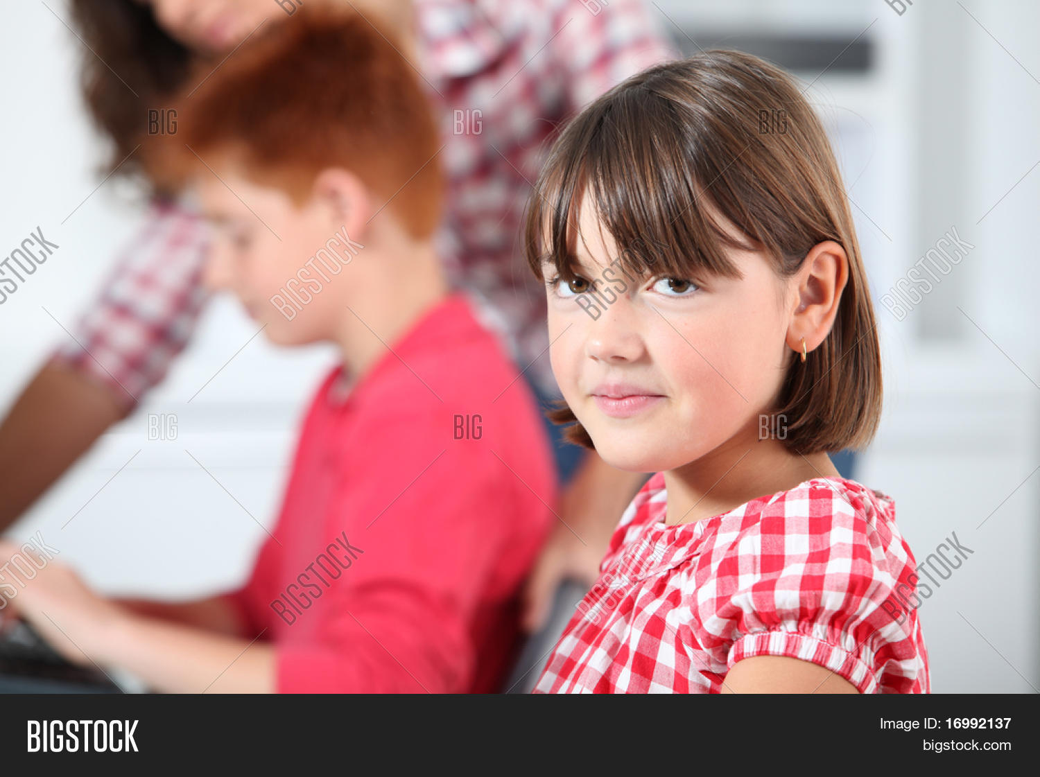 Shy Little Girl School Image & Photo (Free Trial) | Bigstock