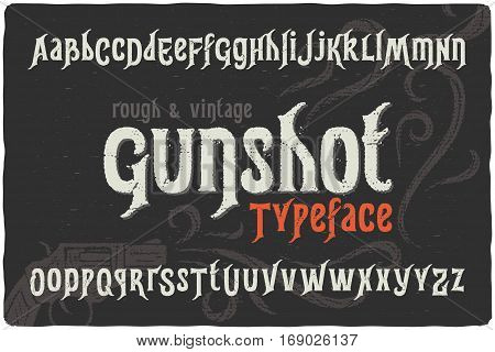 Vintage Rough Font Vector & Photo (Free Trial) | Bigstock