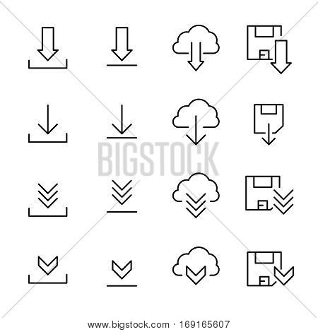 Set Download Icons Vector & Photo (Free Trial) | Bigstock