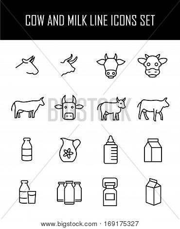 Set Cow Milk Icons Vector & Photo (Free Trial) | Bigstock