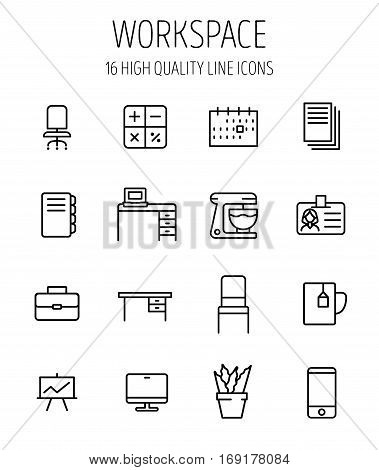 Set Workspace Icons Vector & Photo (Free Trial) | Bigstock