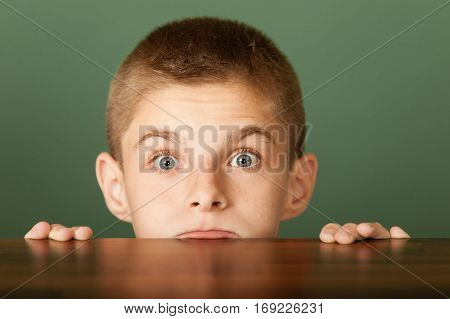 Young Boy Peeping Out Image & Photo (Free Trial) | Bigstock