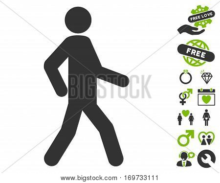 Walking Man Icon Vector & Photo (Free Trial) | Bigstock