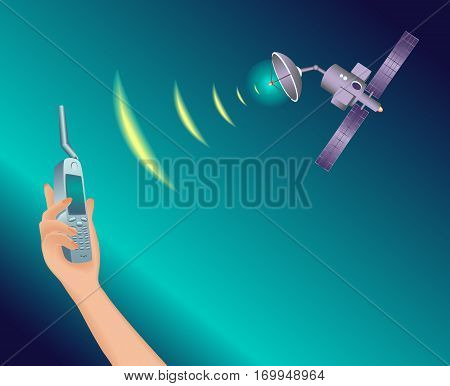 Sat Phone Woman's Vector & Photo (Free Trial) | Bigstock