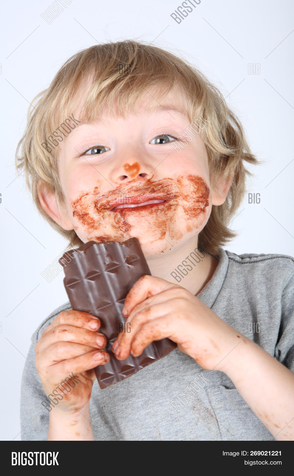 Young Messy Boy Eating Image & Photo (Free Trial) | Bigstock