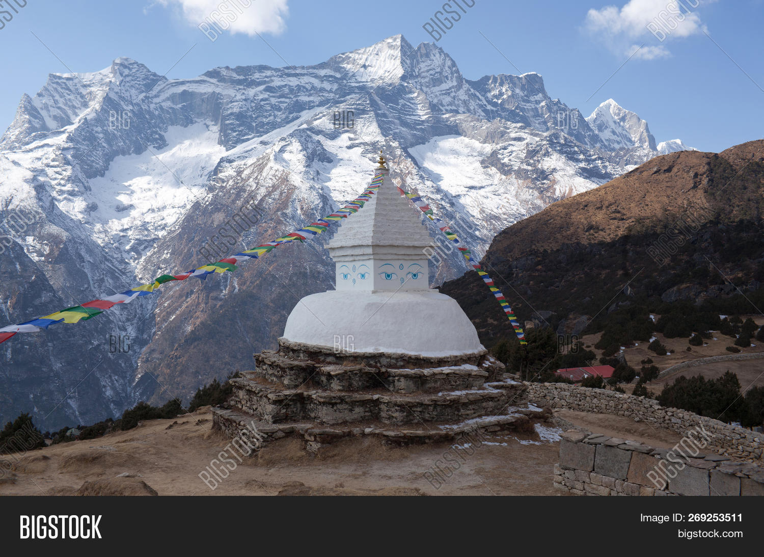 Buddhist White Stupa Image & Photo (Free Trial) | Bigstock
