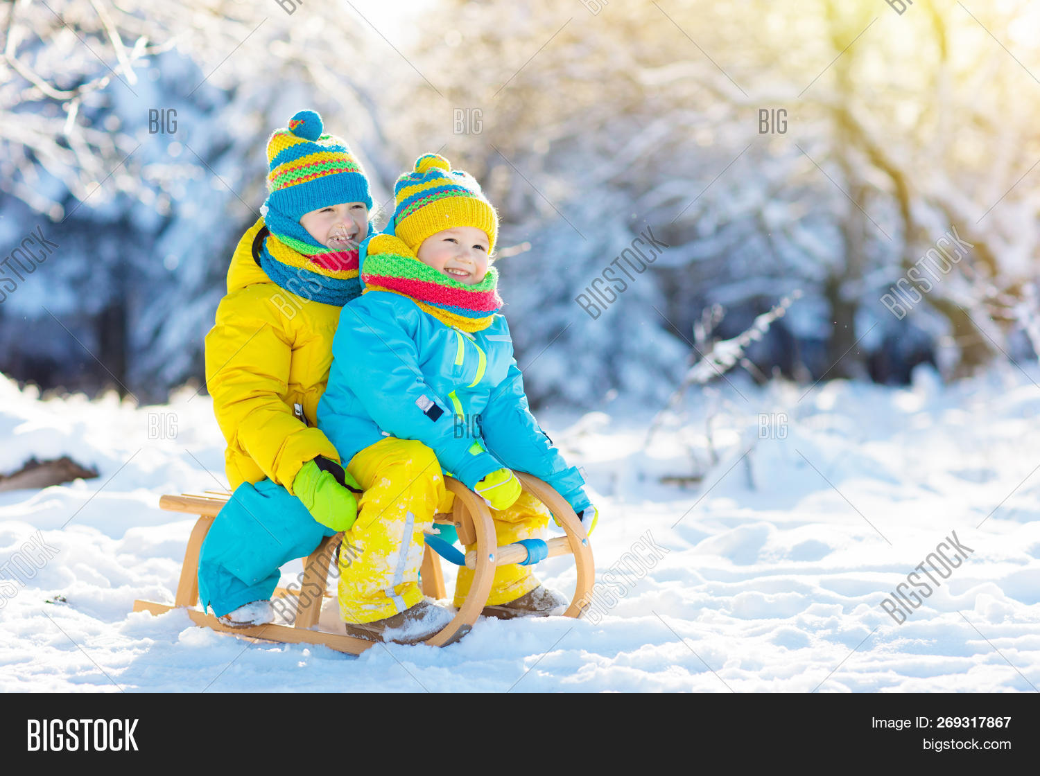 Child Building Snowman Image & Photo (Free Trial) | Bigstock