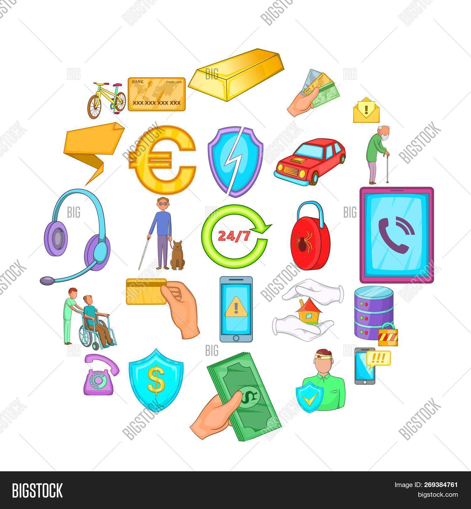 Actuarial Icons Set. Image & Photo (Free Trial) | Bigstock