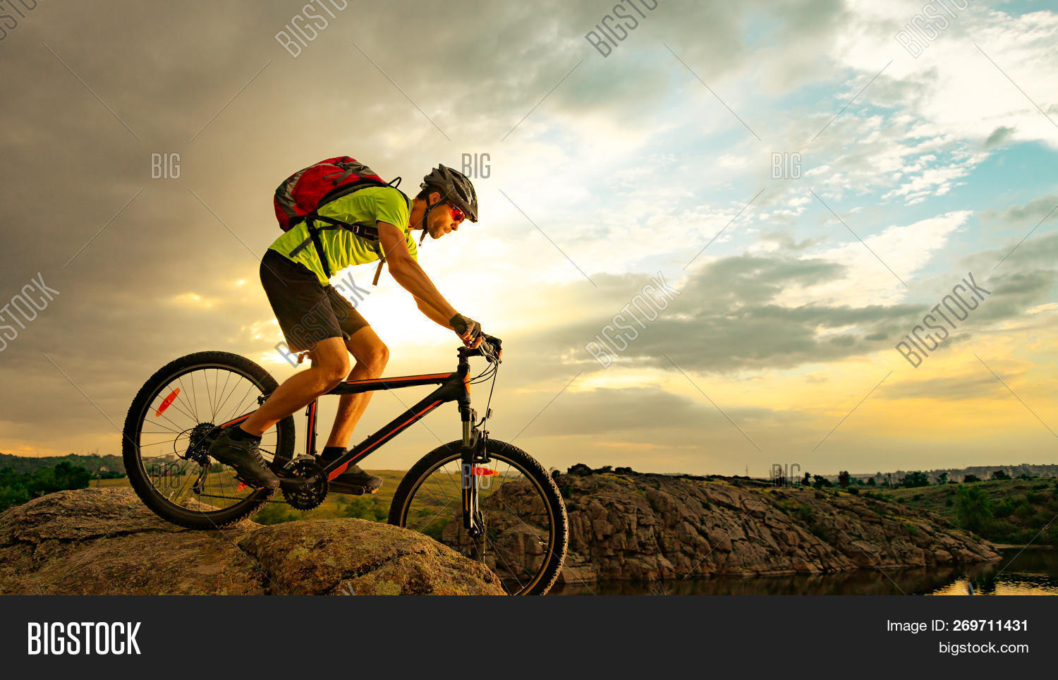Cyclist Riding Bike On Image & Photo (Free Trial) | Bigstock