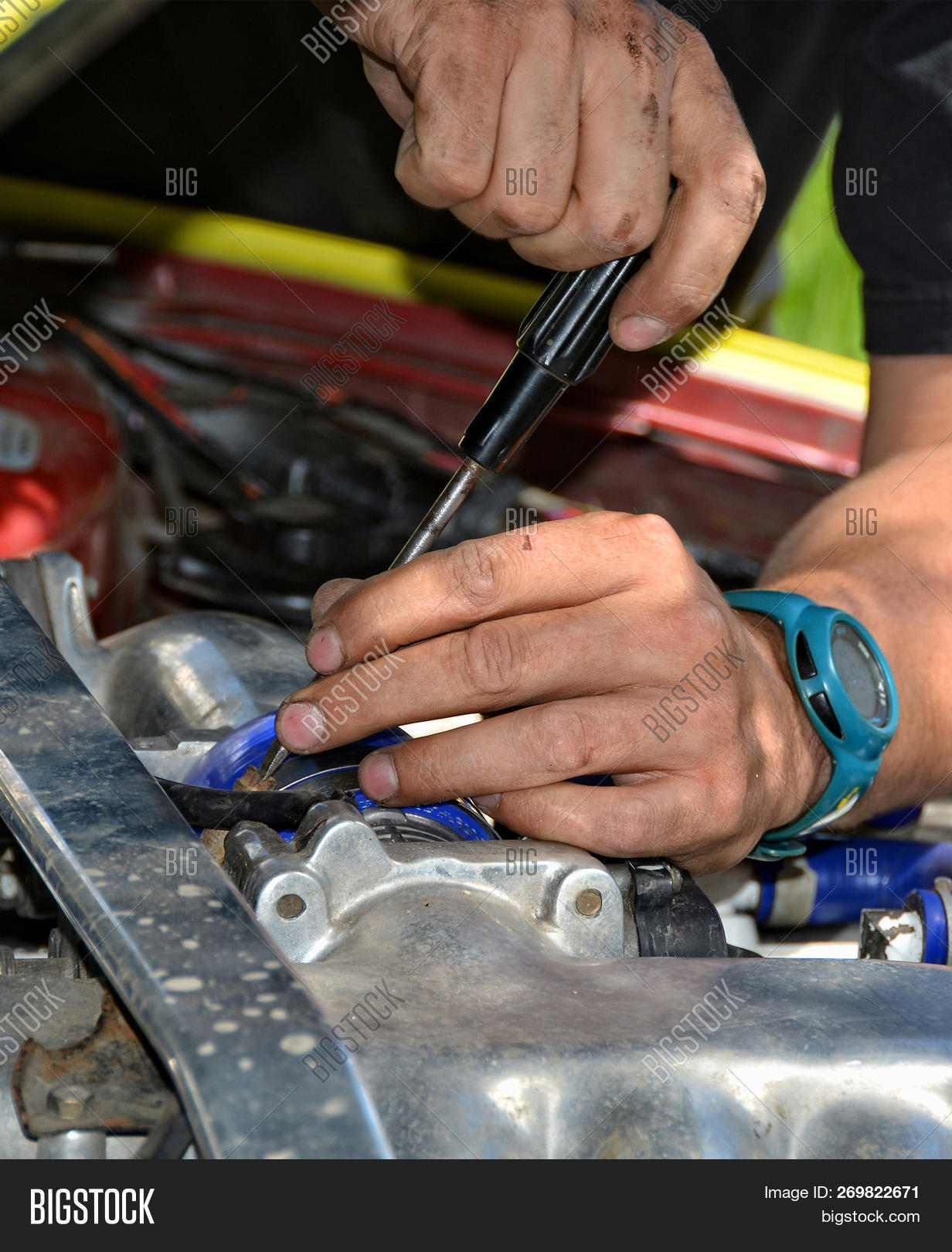 Man Work Garage. Auto Image & Photo (Free Trial) | Bigstock