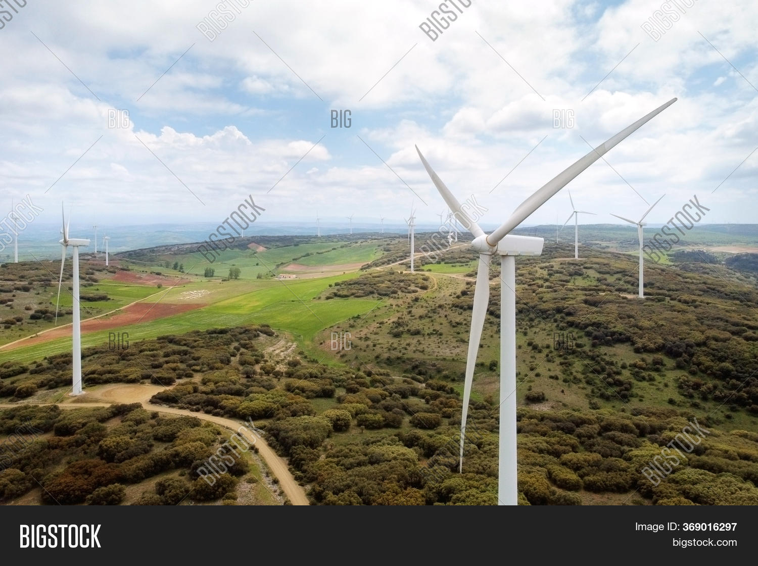 Aerial View Windmills Image & Photo (Free Trial) | Bigstock