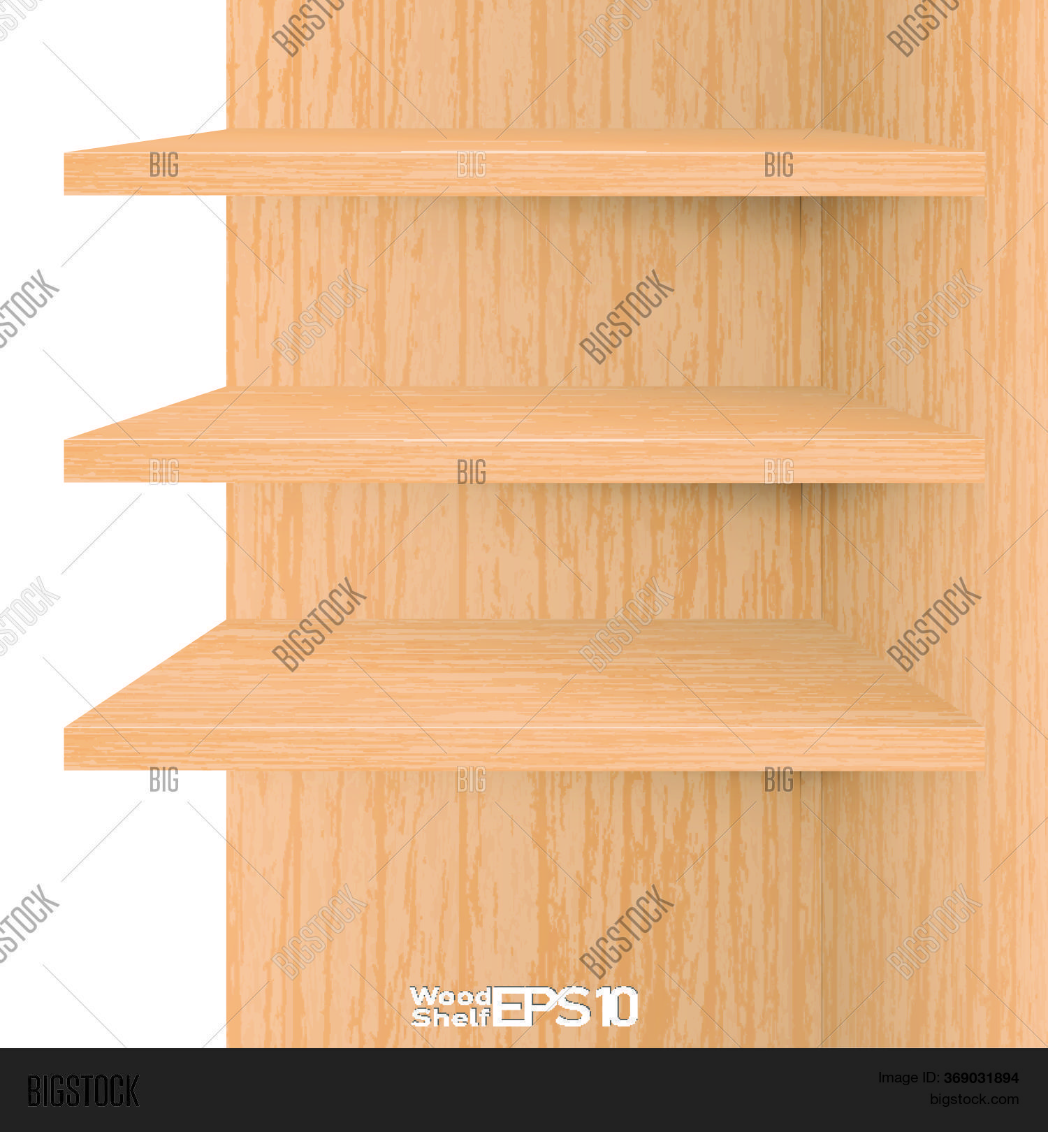 Wooden Shelf Vector & Photo (Free Trial) | Bigstock