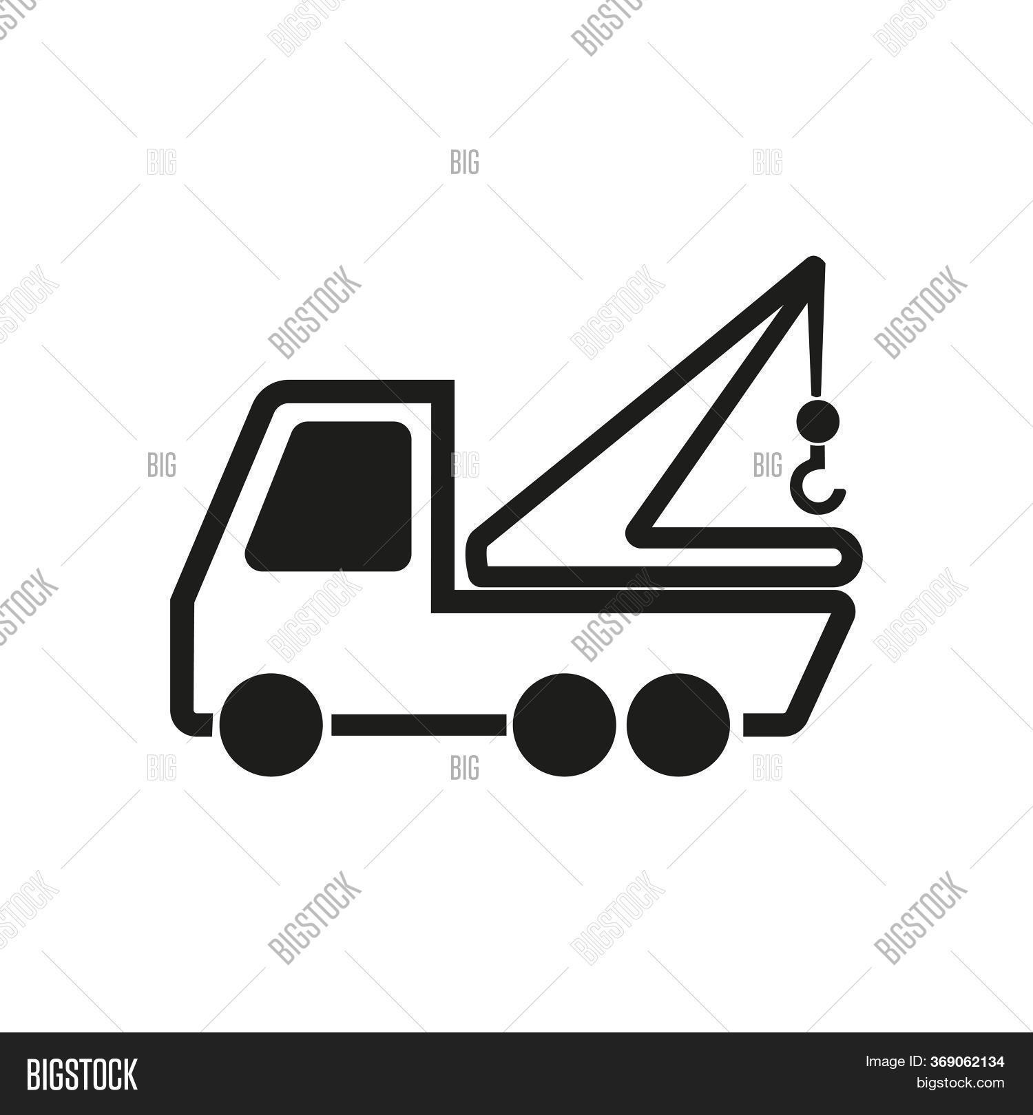 Icon Crane Truck. Image & Photo (Free Trial) | Bigstock