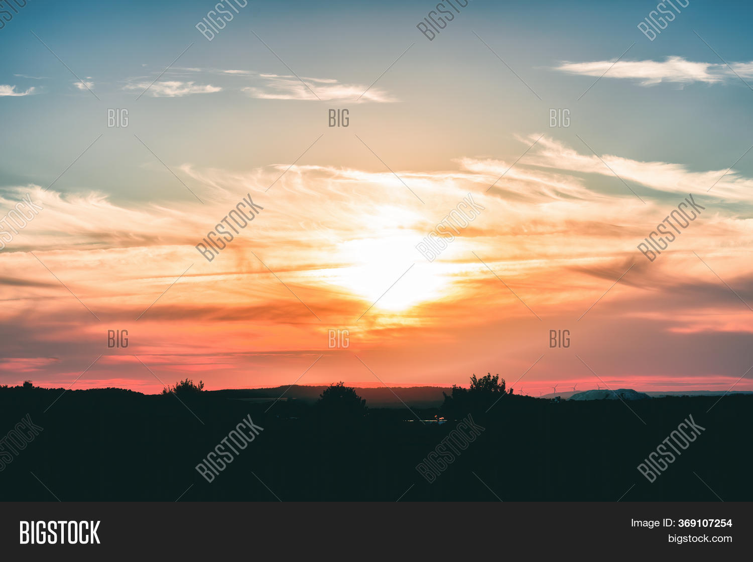 Deep Red Sunset Image & Photo (Free Trial) | Bigstock